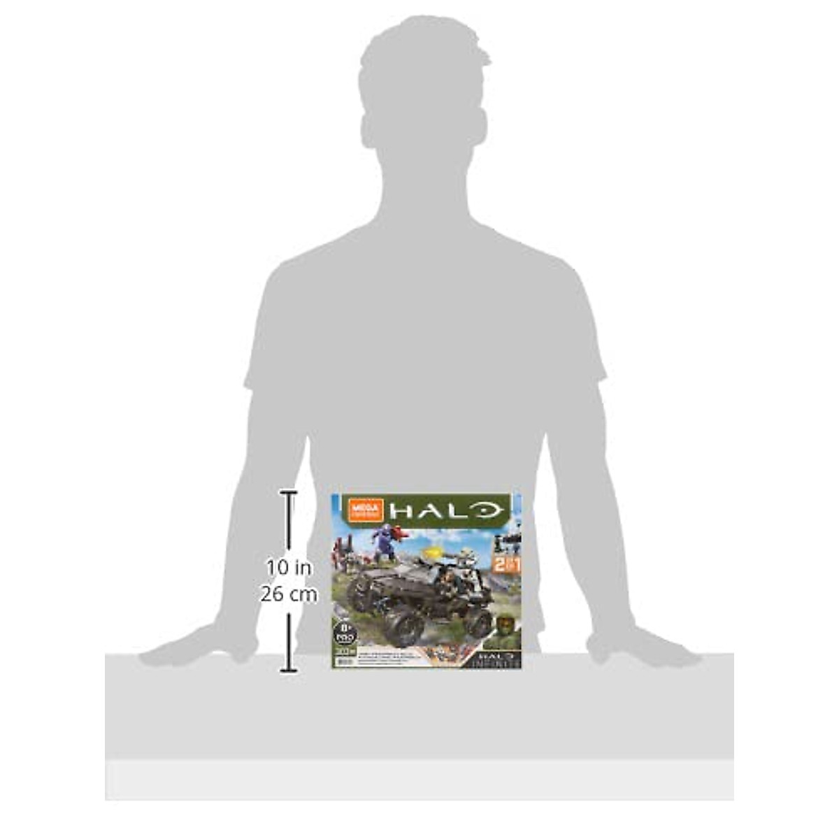 Mega Halo Infinite Toy Car Building Toys Set, UNSC Razorback Blitz Vehicle with 303 Pieces, 4 Micro Action Figures and Accessories, Gift Ideas