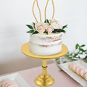 Cake Stand 12 inches/ 30cm Round Cake Stand Simple Style Metal Cupcake Holder for Wedding Event Anniversary Ceremony Birthday Party Dessert Cupcake Pedestal Display Plate Golden