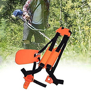 Fdit Double Shoulder Trimmer Shoulder Strap Harness Garden Brush Cutter Lawn Mower Nylon Belt fit for Brush Cutter Trimmer Kit