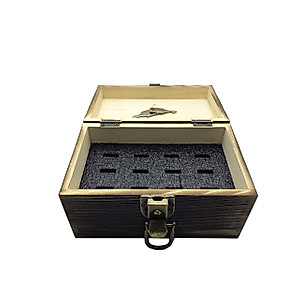 TECH STORE ON Flash USB Thumb Drive Case Memory Card Electronic Accessories Gift Storage Organizer Bag Secure Key Lock Antistatic Shockproof Foam (Wood, 12 USB Slots)