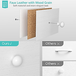 BOLUO White Night Stand with Drawers 3 Drawer Dresser for Bedroom, Tall Nightstand for Closet Dorm Modern Bedside Table