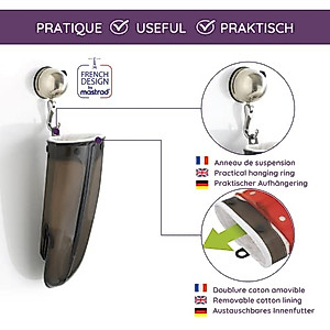 Mastrad Red Oven Mitt Gloves, Heat Resistant, Dishwasher Safe, Waterproof, Non-Slip with Cotton Linings, Baking - F82315