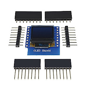 Mini 0.66 Inch 64X48 OLED Shield for WeMos D1 IIC/I2C SSD1306 Mini ESP32 OLED Module 3.3V 0.66" LCD Screen for Arduino AVR STM32