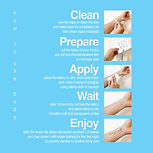 5X2Y Tattoo Tech, Long Lasting Temporary Tattoos, Last 1-2 Weeks, Waterproof, Semi Permanent Tattoo, Realistic look, No Adhesive, No reflection (Butterfly)