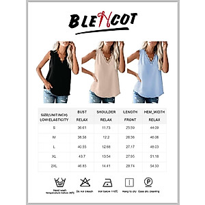 BLENCOT Women Lace Trim Tank Tops V Neck Fashion Casual Sleeveless Blouse Vest Shirts Black, Medium
