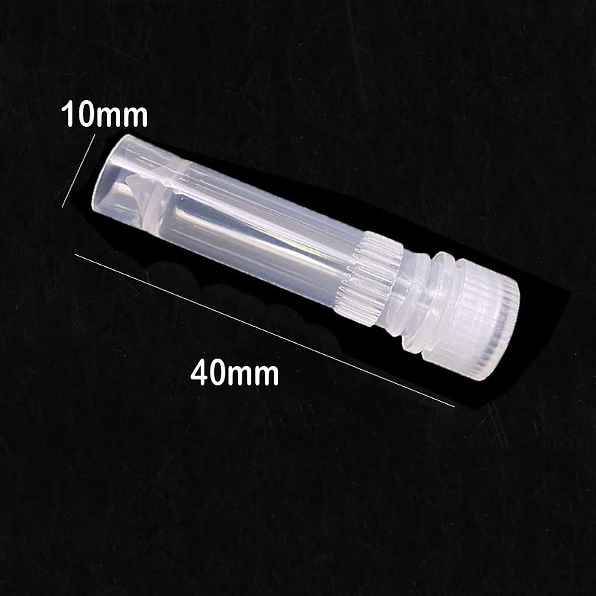100Pcs 1ml Transparent Lab Plastic Frost Test Tubes Vial Seal Cap, Graduated Marks Centrifuge Tubes Skirted Conical Bottom for Laboratory School Educational