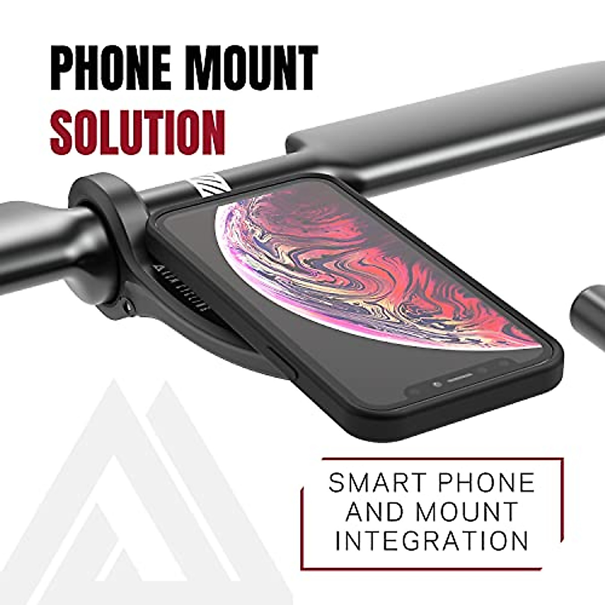 KOM Cycling Garmin Edge Universal Cell Phone Mount Adapter Attach Your iPhone or Any Smartphone to Any Garmin Bike Mount - Garmin Phone Mount Quarter Turn Adhesive Adapter
