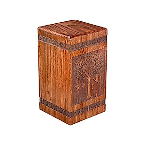 Wooden Urns for Ashes Adult Male or Female - Funeral and Memorial Cremation Urns for Human Ashes up to 250 lbs