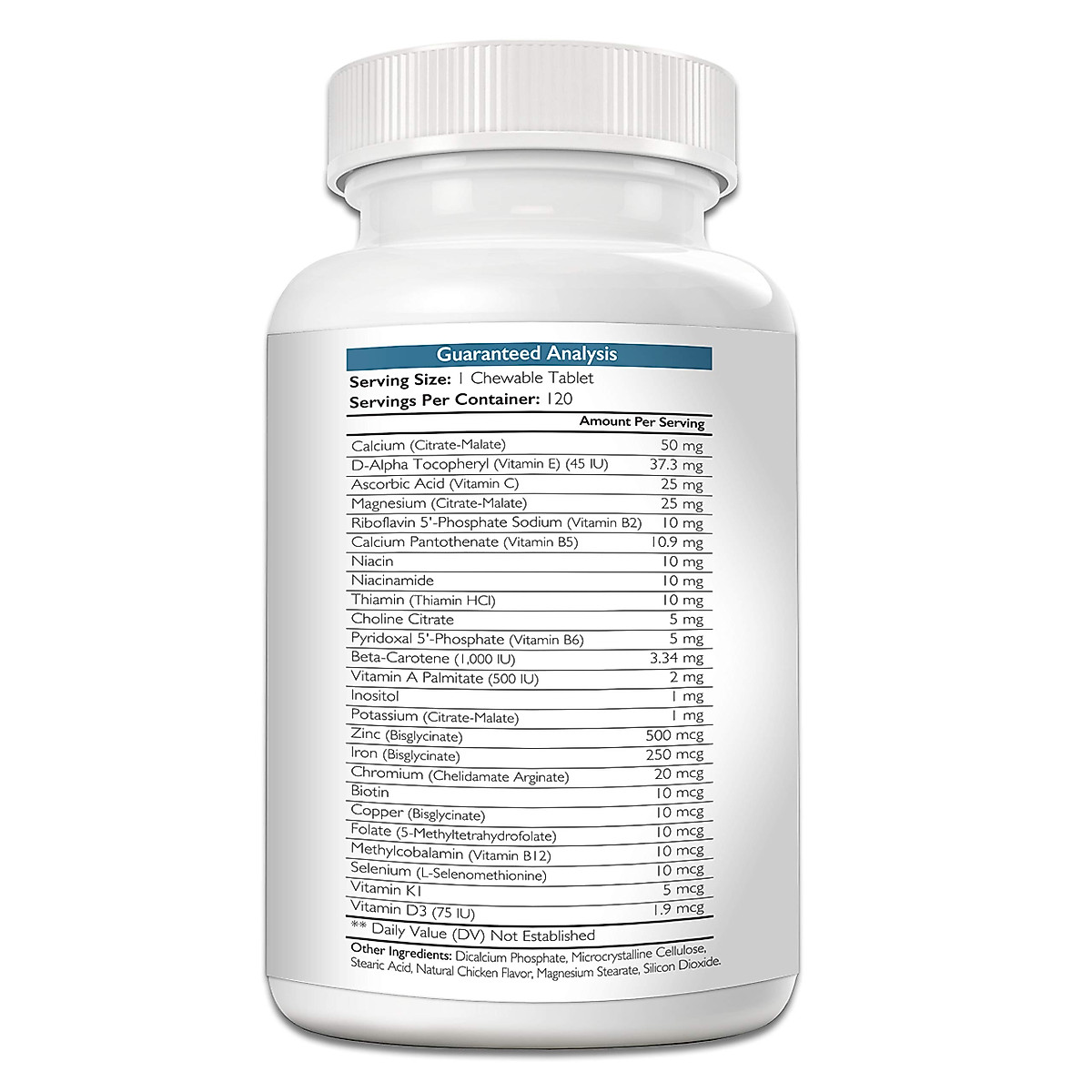 Nutrition Strength Multivitamins for Dogs, Daily Vitamin and Mineral Support, Nutritional Dog Supplements for All Canine Breeds and Sizes, Promotes Immune Health in Pets, 120 Chewable Tablets