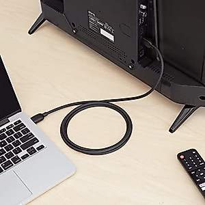 Amazon Basics High-Speed HDMI Cable (48Gbps, 8K/60Hz ) - 6FT, Black - Compatible with Roku TV/PS5/HDTV/Blu-ray