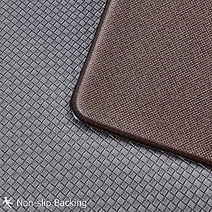 LOKNGXU Kitchen Rugs and Mats Non-Slip Waterproof Mat Cushioned Comfort Runner Rug Standing Floor Rugs (Dark Gray, 17"x59")