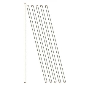 Pack of 6 Lab Glass Stirring Rod (250MM) / 9.84 Inches Length with Both Ends Round for Science, Lab, Kitchen, Science Education (6)