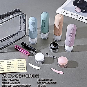 SaineeyCN 12 Pack Travel Size Bottles, Tsa Approved 3oz Travel Size Containers, BPA Free, Leak Proof, Portable Travel Accessories