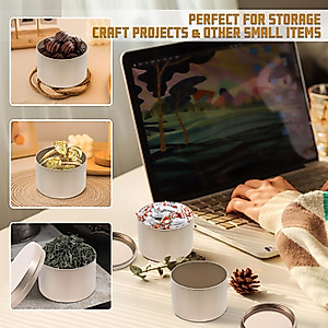 YJHSS Candle Tins 8 OZ, Set of 24 Premium Matte Full Rose Gold Candle Jars for Candle Making, 8oz Candle Tin with Lids for Candle Making, Bulk Empty Candle Containers for Small Business - Gold