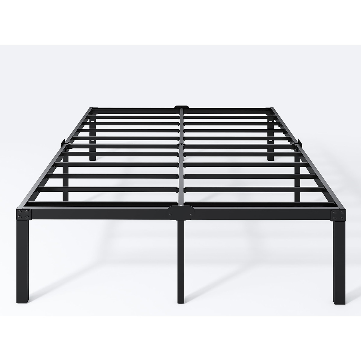 AROMUSTIME 16 Inch Standard Metal Platform Bed Frame / 3,000 lbs Heavy Duty Steel Slat Easy Assembly Mattress Foundation/Noise Free/Box Spring Replacement, Queen