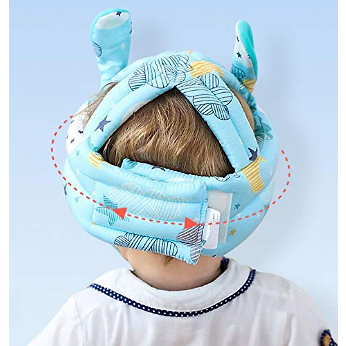 Ewanda store Infant Baby Head Helmet Safety Helmet Head Cushion Bumper Bonnet Protection Hat for Toddler Kids Children Walking Running Crawling(Pink Purple Elephant)