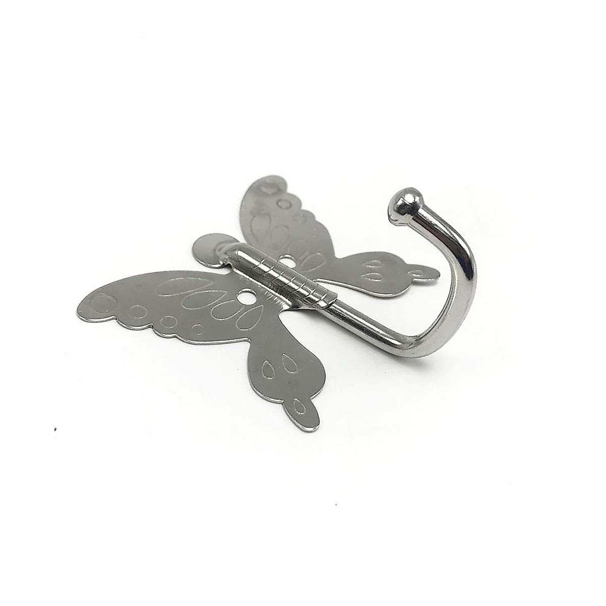 haowei Butterfly Hook Coat Hooks for Door, 8 Pack Stainless Steel Robe Hooks for Clothes, Hats, Kitchen, Bathroom - Universal Design for Easy Installation and Organization