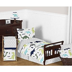 Sweet Jojo Designs Baby Childrens and Kids Wall Paper Border for Blue and Green Modern Dinosaur Collection