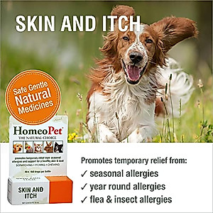 HomeoPet Skin and Itch, Skin and Coat Support for Pets, 15 Milliliters