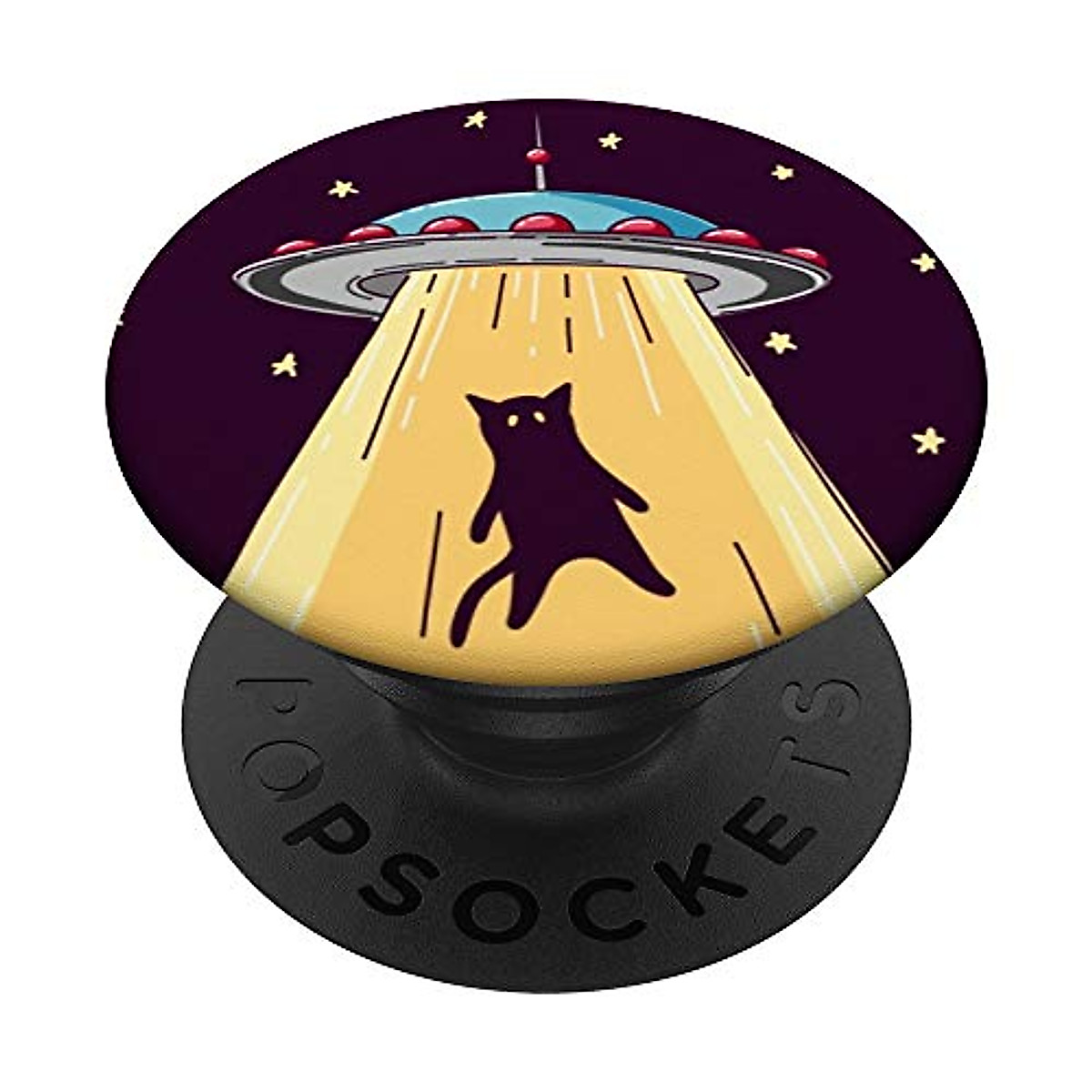 UFO Cat Abduction - Funny Sci Fi Alien Kitty PopSockets PopGrip: Swappable Grip for Phones & Tablets