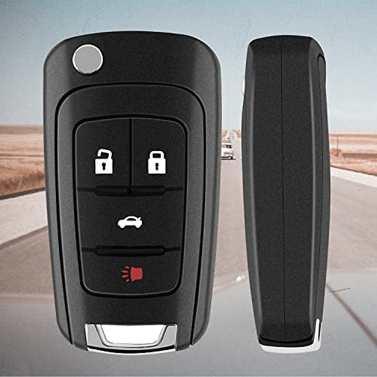 Keyless Entry Remote Uncut Flip Key Fob Fits for Chevrolet Cruze/Equinox 11-2015, Buick Lacrosse10-2016 FCCID: OHT01060512 315Mhz (Pack of 1)