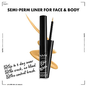 NYX PROFESSIONAL MAKEUP Epic Wear Liquid Liner, Long-Lasting Waterproof Eyeliner - Yellow