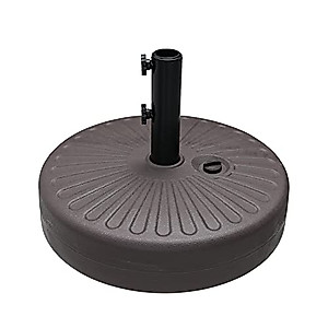 ABCCANOPY Patio Umbrella Base, 48.5lbs Capacity Fillable Market Patio Outdoor Heavy Duty Umbrella Stand(Brown)