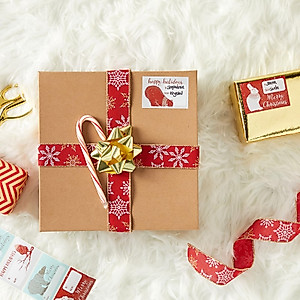 Christmas Sticker Labels for Gifts, 6 Holiday Forest Animal Designs (504 Pack)