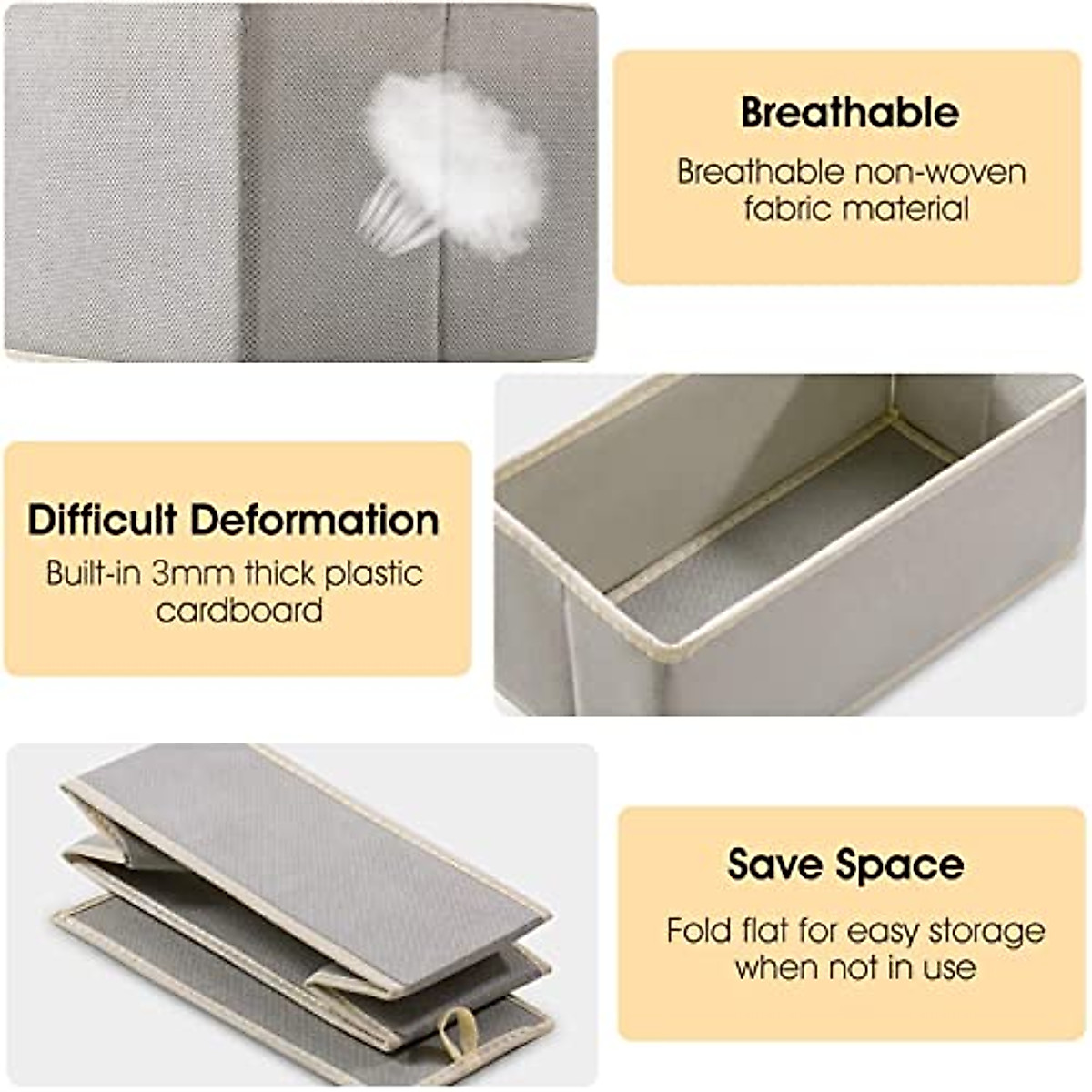 Kootek 16 Pack Drawer Organizers for Clothing and 4 Pack Refrigerator Organizer Bins