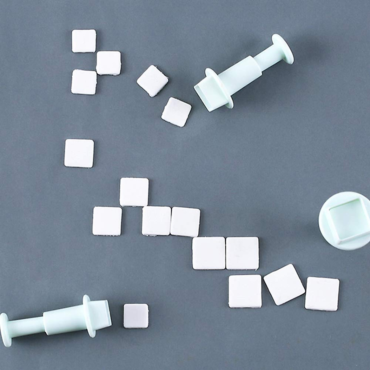 3Pcs Square Plunger Cutters Set Fondant Sugarcraft Decorating Cutters Tools-Tiny(0.6")
