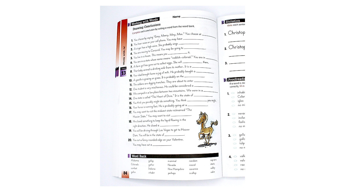 5th Grade Spelling Workbook Level E | A Reason For Educational Kit
