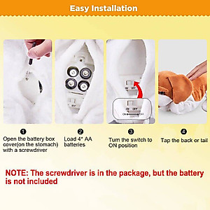 Pekingese Dog Interactive Barking Puppy Plush Animated Pet Electronic Dog Cute Robot Dog Baby Toys Touch Control Plush Stuffed Animal Dog Toy Toddler Kids Girl Toys Length 12"