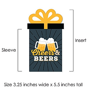 Big Dot of Happiness Cheers and Beers Happy Birthday - Birthday Party Money and Gift Card Sleeves - Nifty Gifty Card Holders - Set of 8