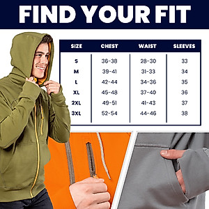 RTIC Mens Water-Repellent Zip Up Hoodie, Long Sleeve Hooded Zip Sweatshirt Jacket Water Resistant Outdoor Clothing, Granite, XL