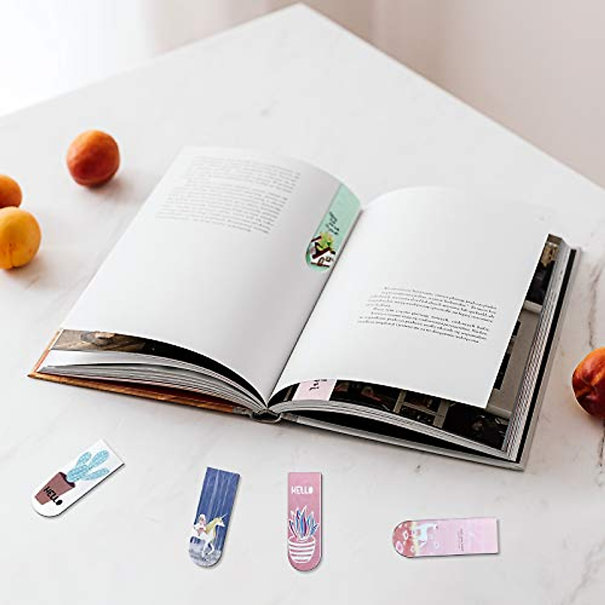 Mingting 36 Pcs Magnetic Bookmarks, Cute Assorted Magnet Page Markers Bookmark Page Clips for Women Men Office Classroom Teacher Student Kids Reading Stationery Supply (Plant + Animal)