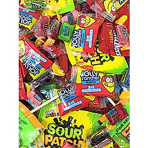 BULK CANDY MIX, 10 LB of Assorted Individually Wrapped, Big Box of Candy Variety, Includes Sour Patch Kids, Rainbow, Strawberry, Watermelon, Cherry Twizzers, Assorted Jolly Ranchers