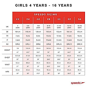 Speedo Girls Essential Endurance+ Medalist Swimsuit, Navy Blue, 26 Inch