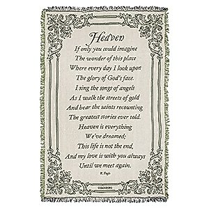 Dicksons Heaven If Only You Could Imagine Memorial 46 x 68 All Cotton Tapestry Throw Blanket