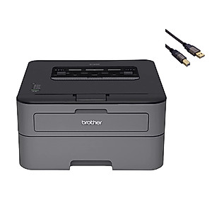 Brother New HL-L2300 Series Monochrome Laser Printer: 2400 x 600 Resolution, Upto 27 ppm Print Speed, Hi-Speed USB 2.0, 250-sheet Capacity, Automatic Duplex Printing, TF USB Cable (HL-2300 Series)