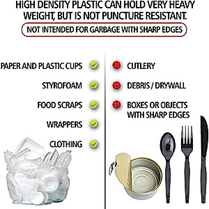 Aluf Plastics 12-16 Gallon Clear Trash Bags (1000 Count) - 24" x 33" - 8 Micron Equivalent High Density Value Garbage Bags for Bathroom, Office, Industrial, Commercial, Janitorial, Recycling