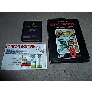 8 Tele-Games, Canyon Bomber - Sea Bomber on 1 Cartridge for Atari 2600