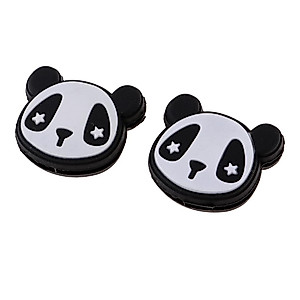Tachiuwa Bulk 2 Tennis Vibration Dampener Shock Absorbers Replacement for Racket and Strings - - Select Shapes, Black Panda