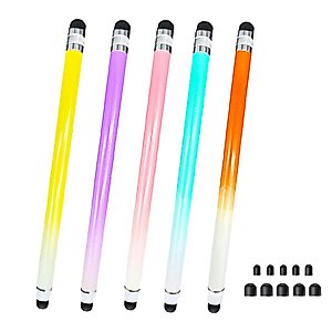 Stylus Pen for Touch Screens(5pack),10 Replaceable Tips High Precision & Sensitivity Capacitive Pens 2 in 1 for iPad iPhone Android Tablets and All Universal Touchscreen Devices