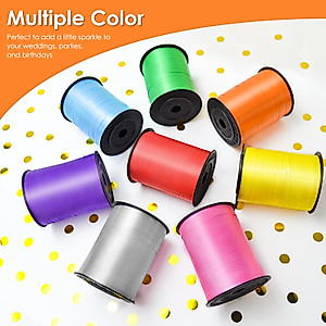 VISPAD Orange Curling Ribbon, Orange Ribbon 500 Yard, Curling Ribbon for Gift Wrapping, Balloon Ribbon String, Curly Ribbon, Thin Ribbon, 3/16" Gift Ribbon for Florist Flower