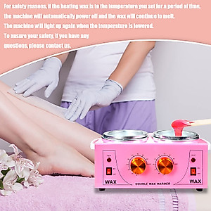 Double Wax Warmer Electric Wax Warmer Professional Machine for Hair Removal, Wax Heater for Paraffin Facial Skin Body Spa Salon Equipment with 100 Waxing Cloth And 50 Removal Wooden Craft Sticks