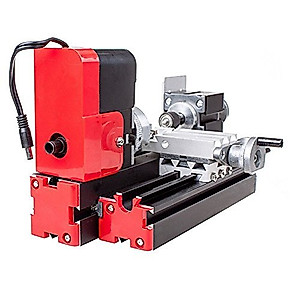 chuangsheng Mini Lathe Machine,12V Miniature Metal Multifunction Lathe Machine DIY 20000Rev/min 45135mm