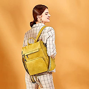 Shrrie Backpack Purse for Women PU Leather Anti-Theft Travel Backpack Purse Fashion Ladies Shoulder Bag with Tassel