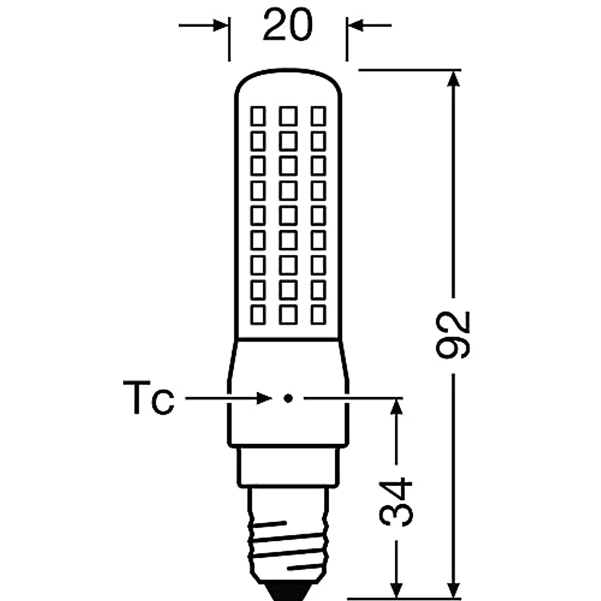 OSRAM LED Superstar Special T Slim, Dimmable Slim LED Special lamp, E14 Base, Warm White (2700K), Replacement for Conventional 60W lamp, 6-Pack