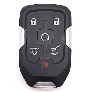 6 Buttons Replacement Key Fob Cover Case fits for 2014 2015 2016 2017 Chevrolet Chevy Suburban Tahoe GMC Yukon Keyless Entry Key Fob Shell