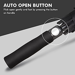 NINEMAX Golf Umbrella 62 Inch,Large Umbrellas Windproof Automatic Open,Oversized Double Canopy Vented Umbrella for Rain Large Size,Extra Large Umbrellas for Men and Women(Black)